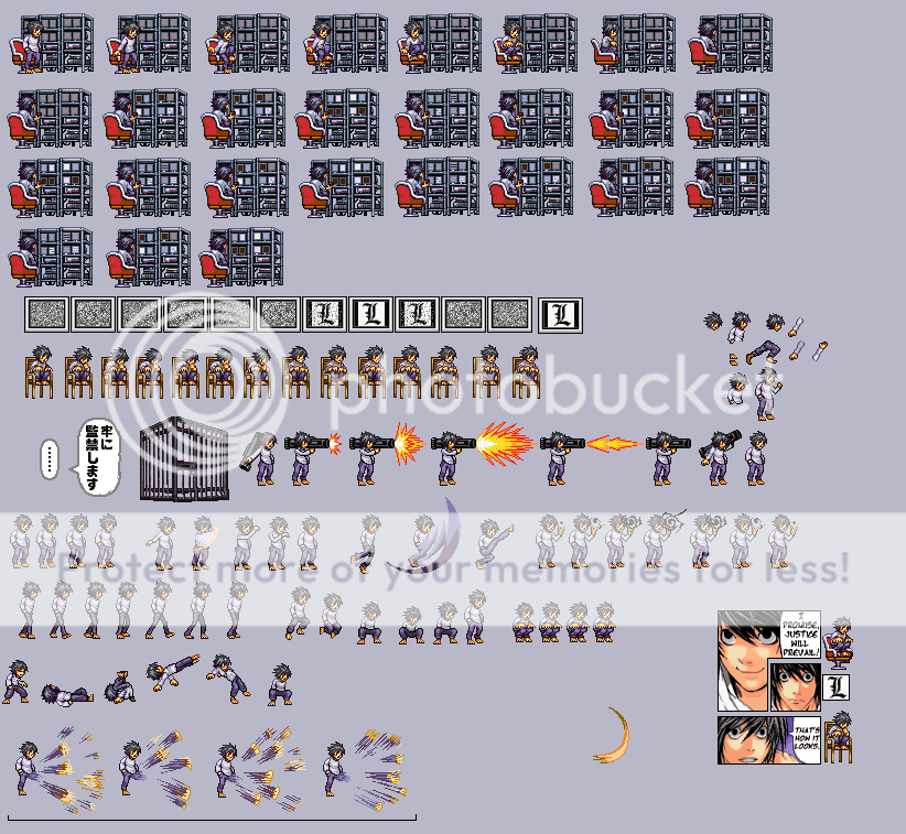 Jump Ultimate Stars:L (deathnote)customed sprite -_- - [ ART GALLERY ...